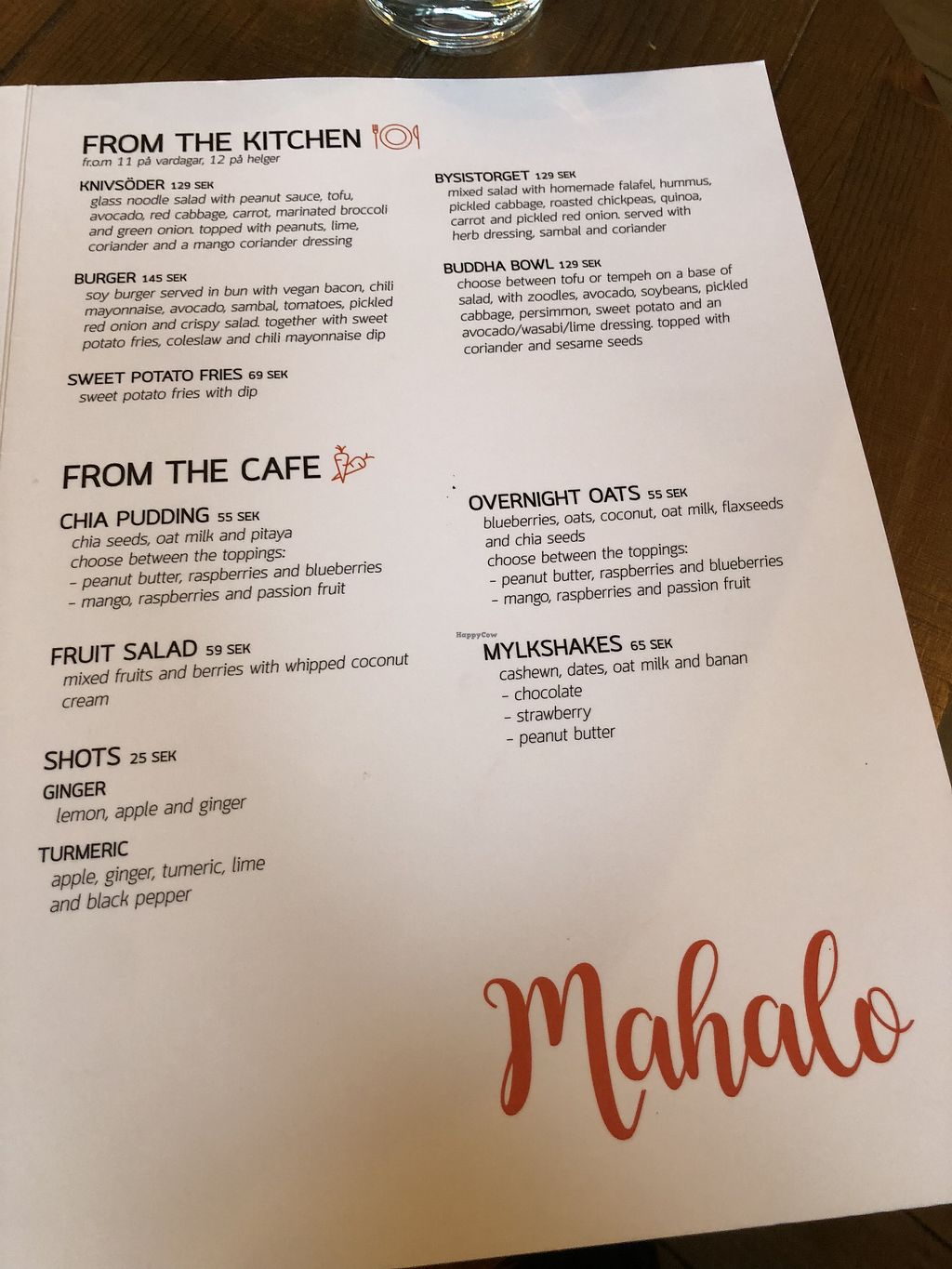 Mahalo - Stockholm Restaurant - HappyCow
